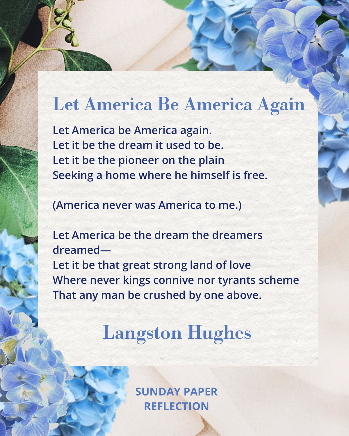 Let America Be America Again